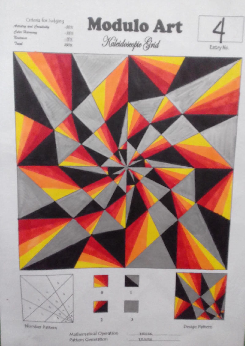 Modulo Art Kaleidoscopic Grid Criteria for | StudyX