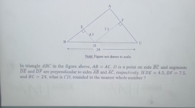In triangle ABC in the figure above AB = AC | StudyX