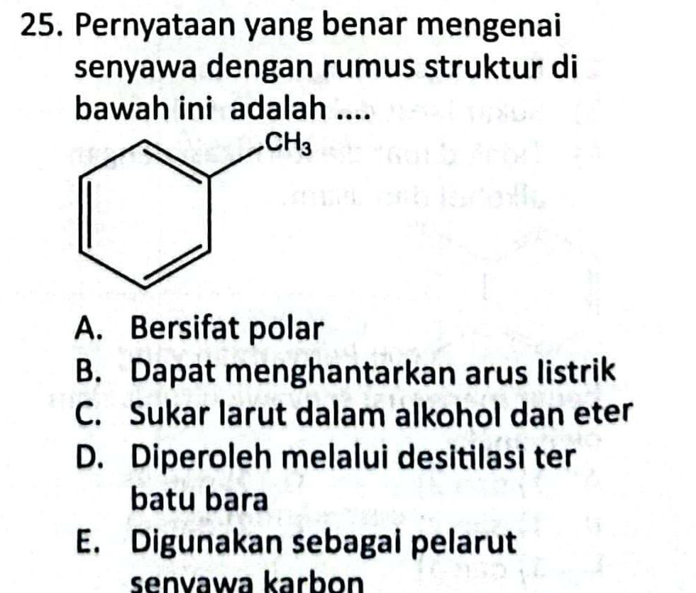 25 Pernyataan yang benar mengenai senyawa | StudyX