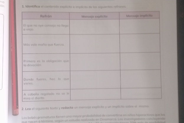 1 Identifica el contenido explicito e | StudyX