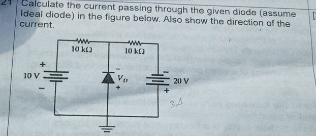 Calculate the current passing through the | StudyX