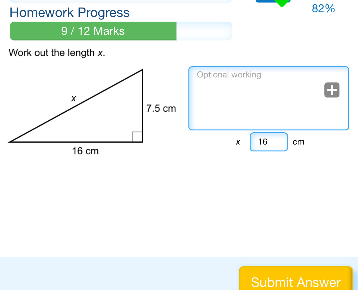 Work out the length x Diagram showing a | StudyX