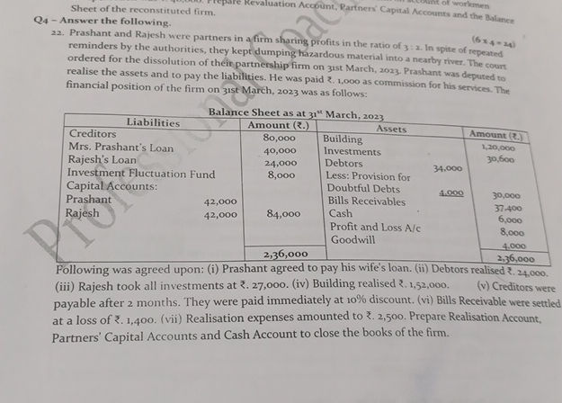 Sheet of the reconstituted firm Q4-Answer | StudyX