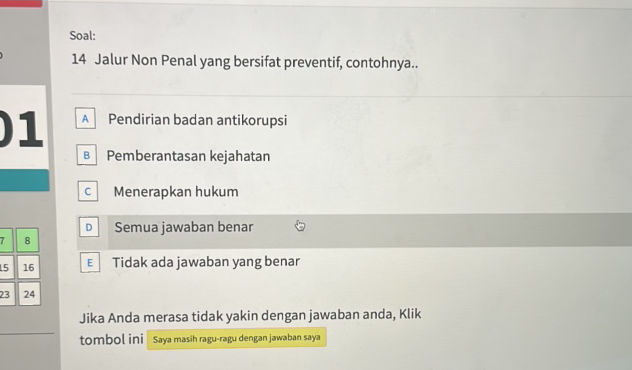 14 Jalur Non Penal yang bersifat preventif | StudyX