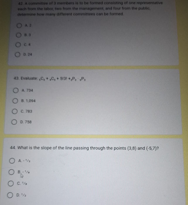 42 A committee of 3 members is to be formed | StudyX