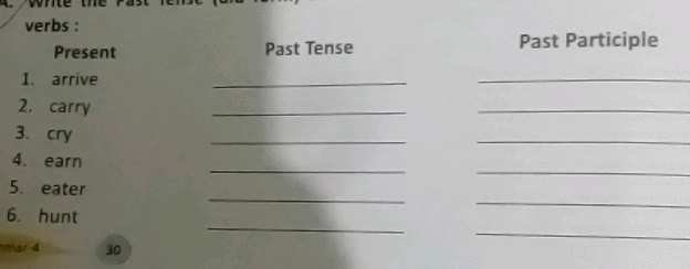 Write the Past Tense (V2) and Past | StudyX