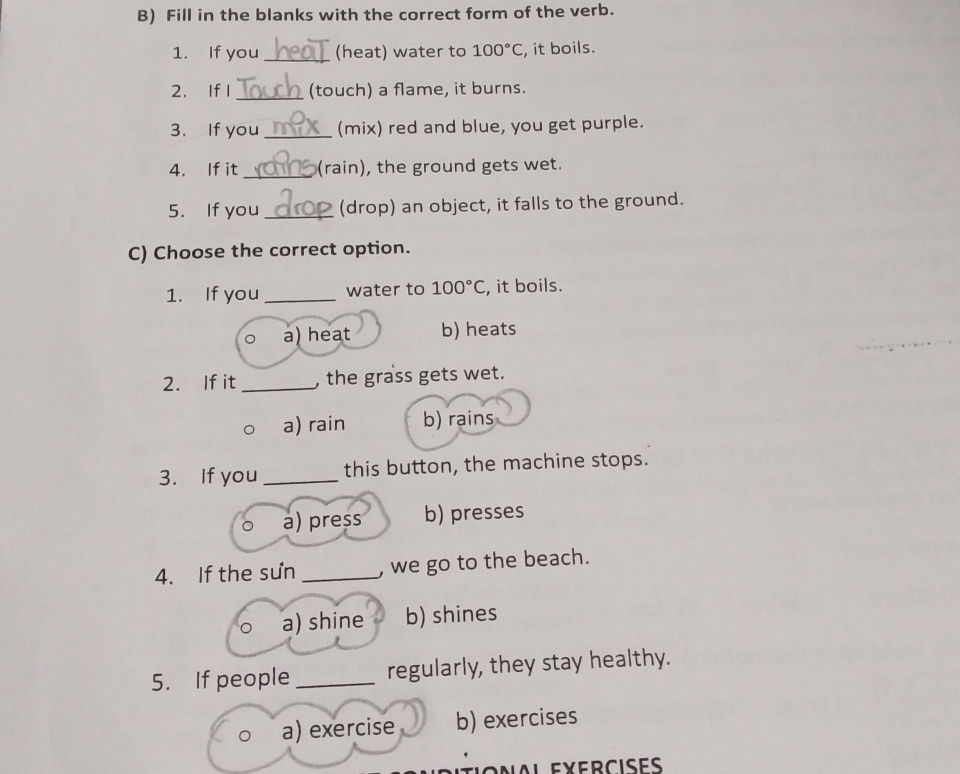 B) Fill in the blanks with the correct form | StudyX