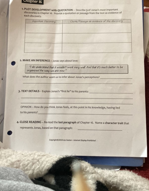 Chapter 16 1 PLOT DEVELOPMENT with QUOTATION | StudyX