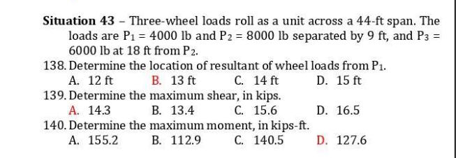 Situation 43 Three-wheel loads roll as a | StudyX