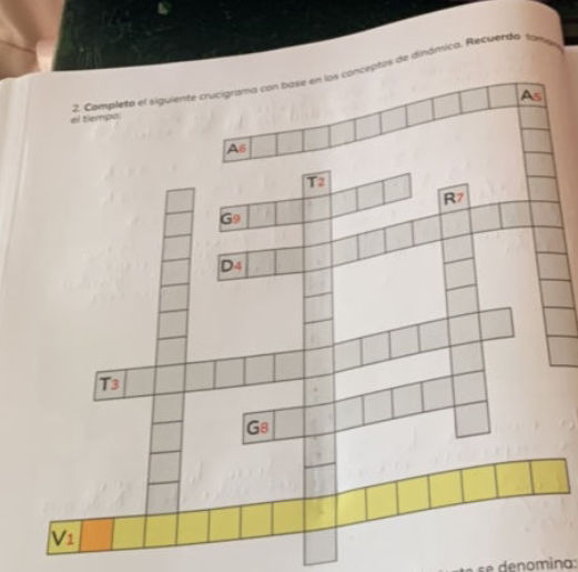 2 Complete el siguiente crucigrama con base | StudyX