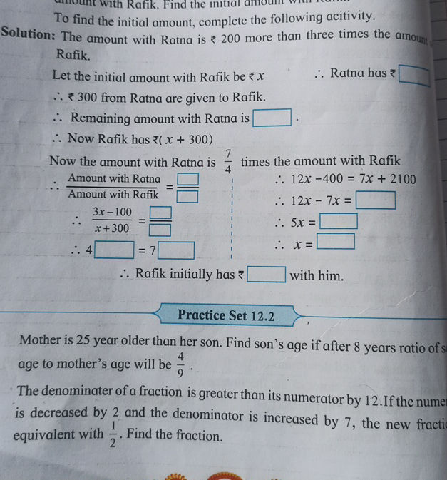 To find the initial amount complete the | StudyX