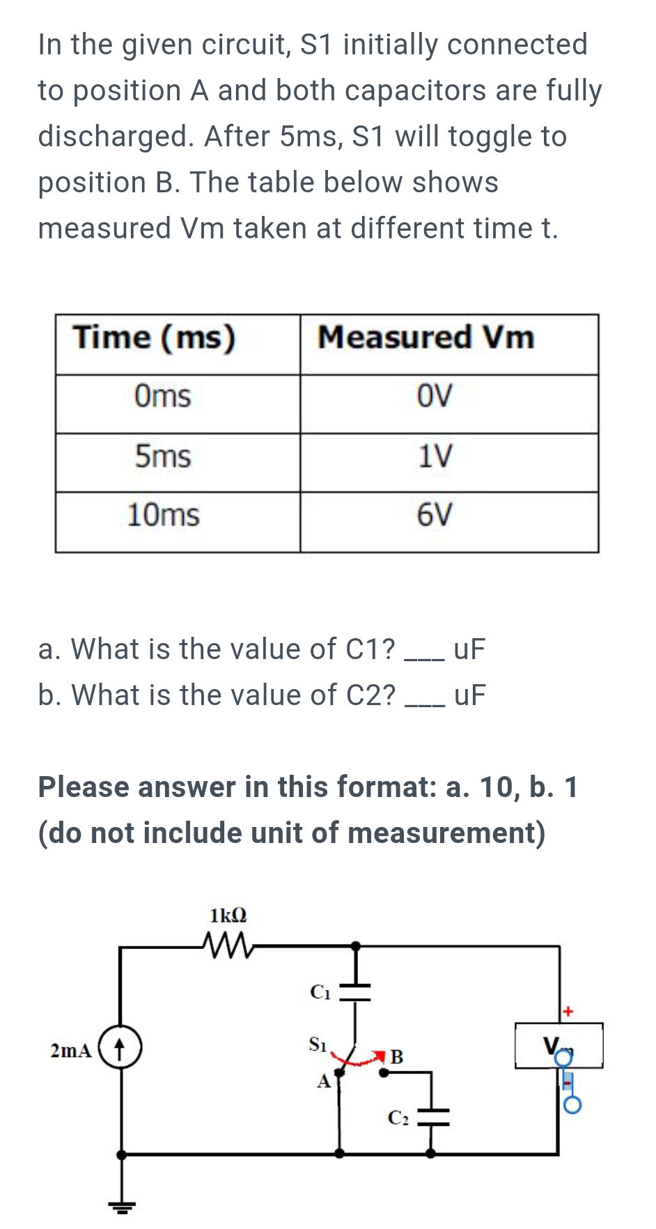 In the given circuit S1 initially connected | StudyX