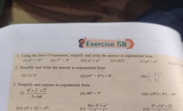 1 Using the laws of exponents simplify and | StudyX