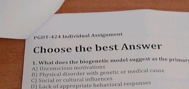PGDT-424 Individual Assignment Choose the | StudyX