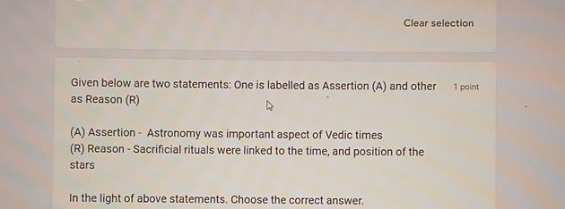 Given below are two statements One is | StudyX