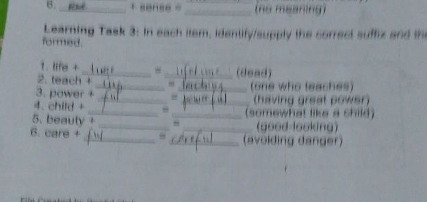 Learning Task 3 In each item identify/supply | StudyX