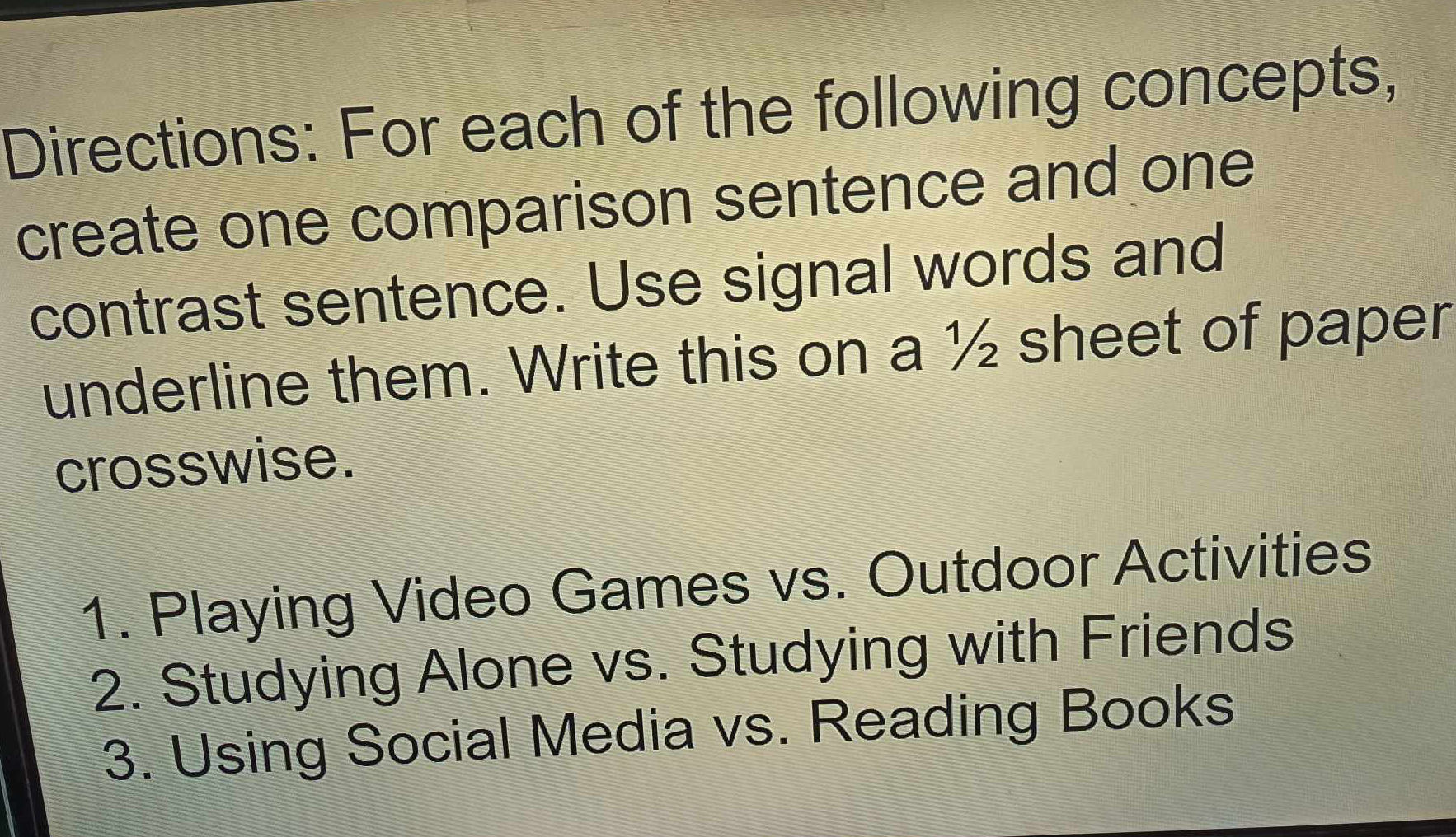 Directions For each of the following | StudyX