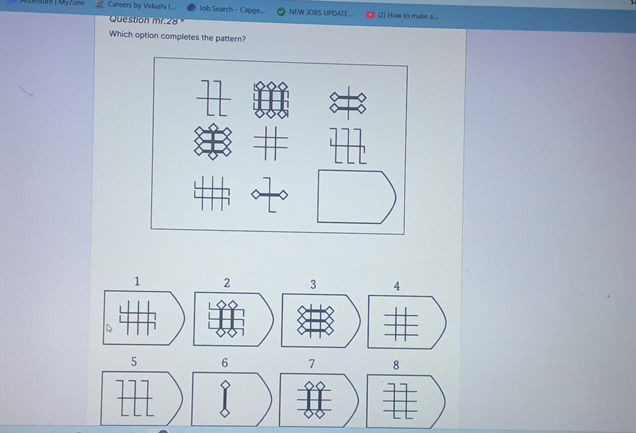 Which option completes the pattern Diagram | StudyX
