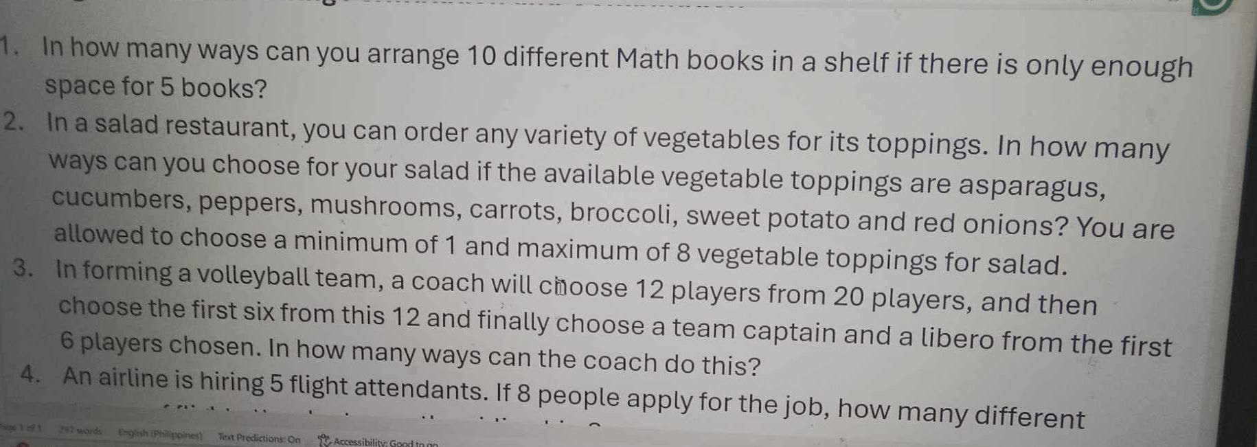 1 In how many ways can you arrange 10 | StudyX