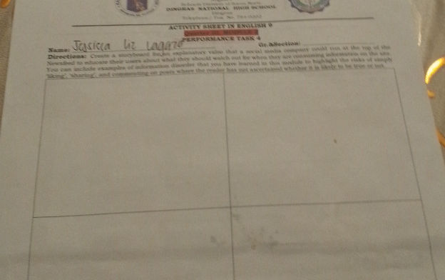 Name Jessica Liz Lagare PERFORMANCE TASK 4 | StudyX