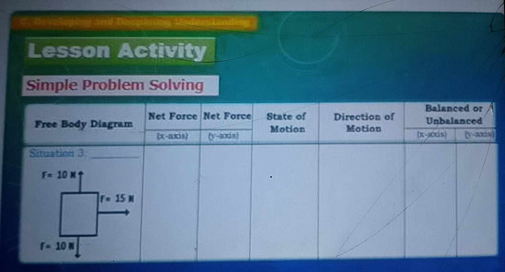 Lesson Activity Simple Problem Solving | StudyX