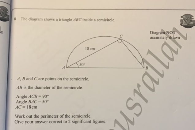 The diagram shows a triangle ABC inside a | StudyX