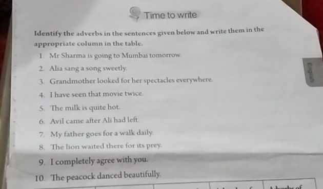 Identify the adverbs in the sentences given | StudyX