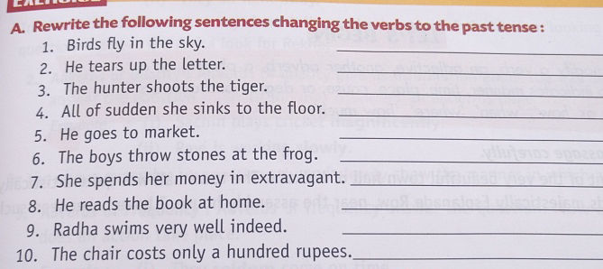 A Rewrite the following sentences changing | StudyX
