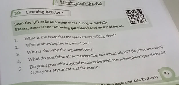 Scan the QR code and listen to the dialogue | StudyX