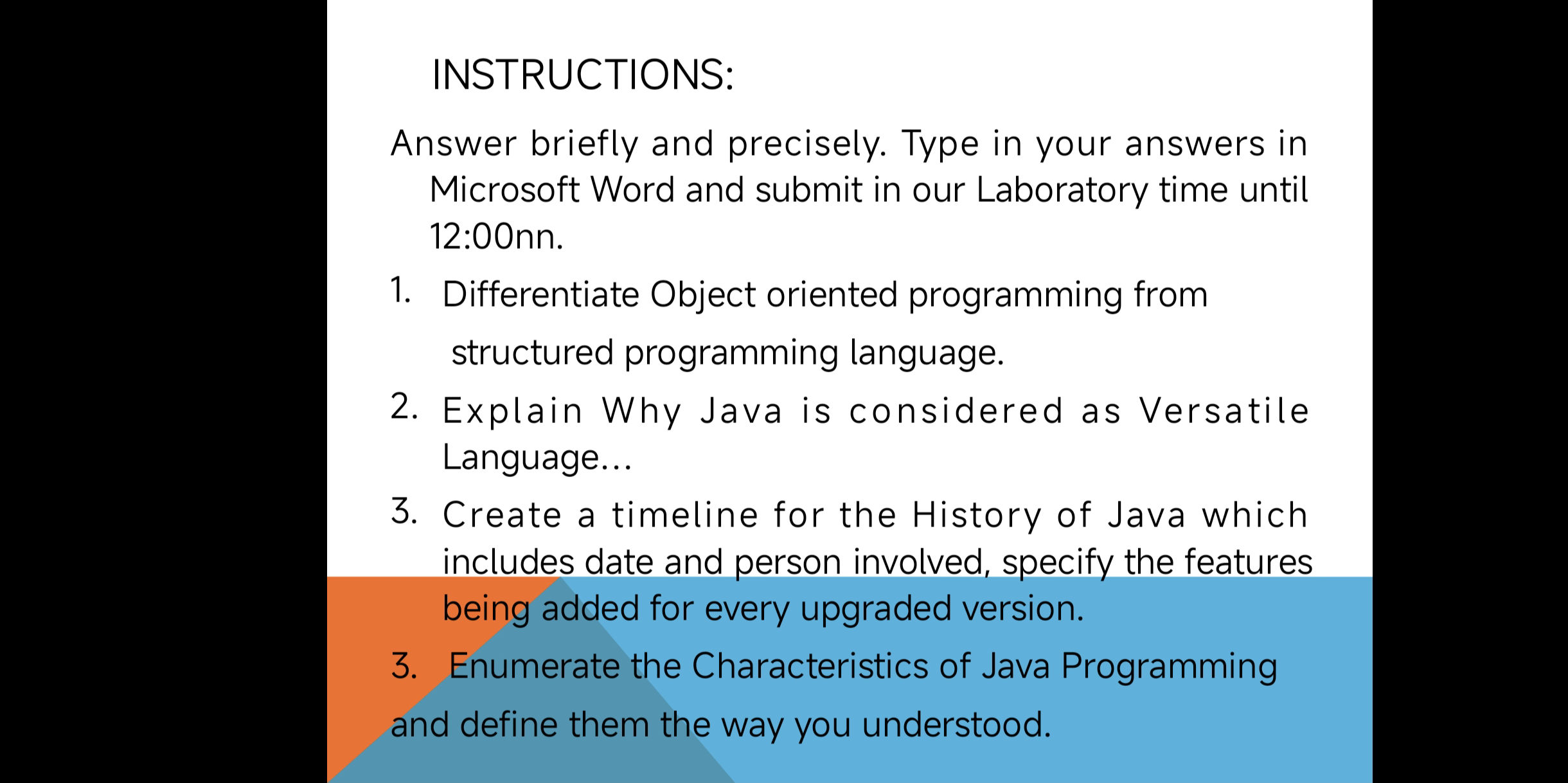 INSTRUCTIONS Answer briefly and precisely | StudyX