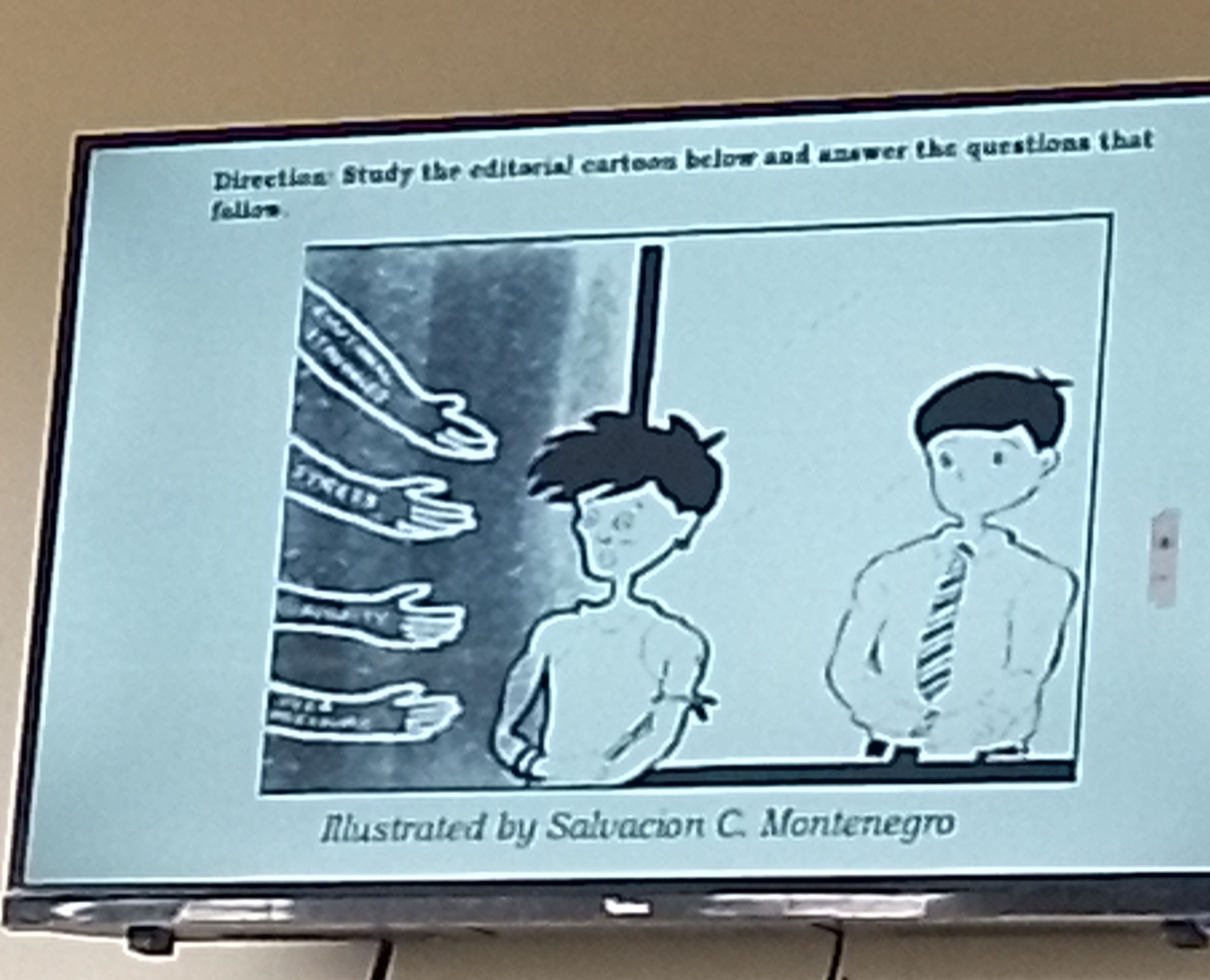 Direction Study the editorial cartoon below | StudyX