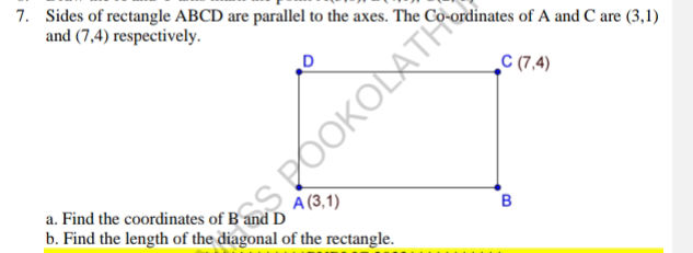 7 Sides of rectangle ABCD are parallel to | StudyX