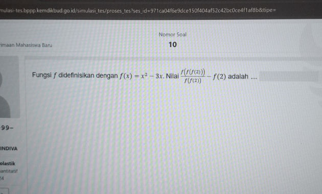 Fungsi didefinisikan dengan f(x) = x - 3x | StudyX