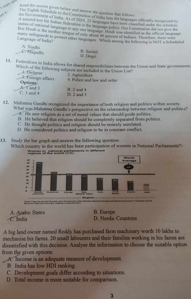 Read the source given below and answer the | StudyX