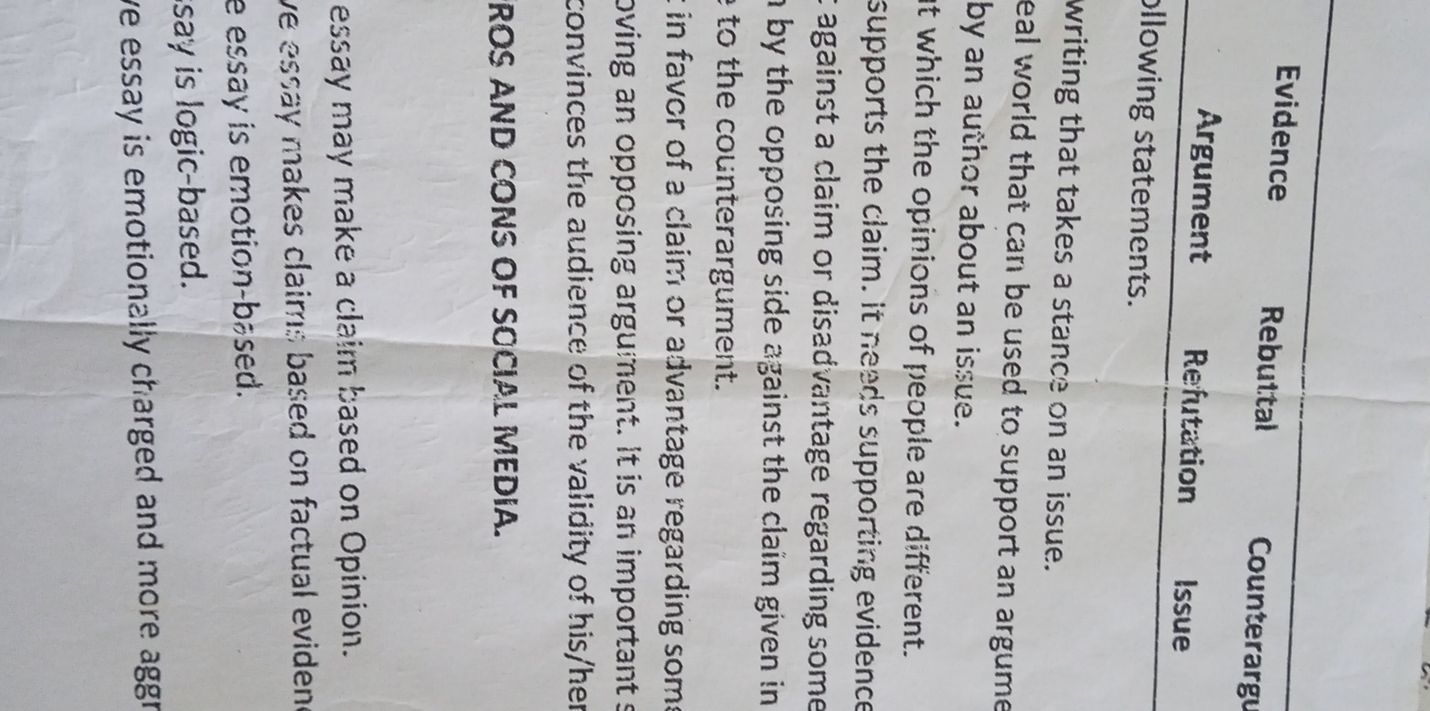 Evidence Rebuttal Counterargu Argument | StudyX