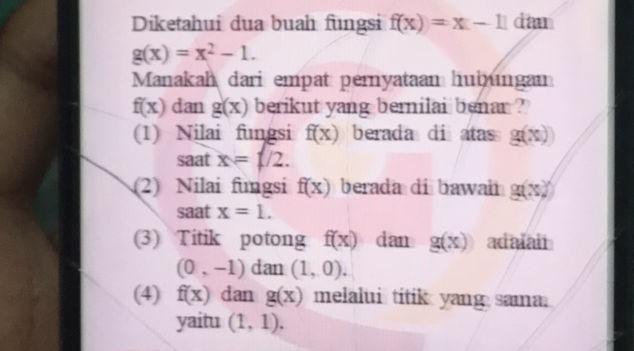 Diketahui dua buah fungsi f(x) = x - 11 dan | StudyX