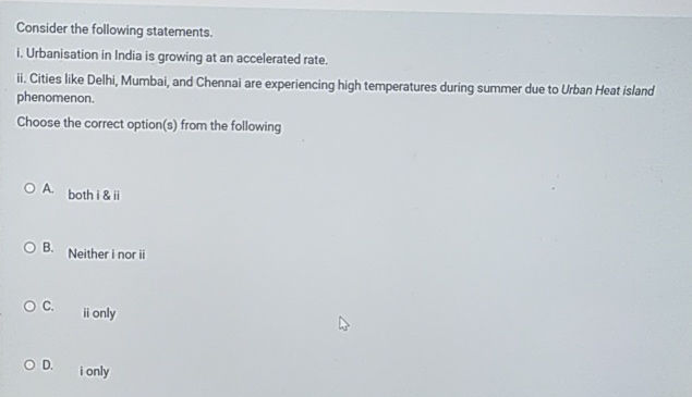 Consider the following statements i | StudyX