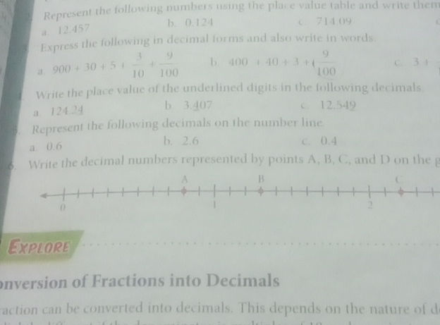 Represent the following numbers using the | StudyX