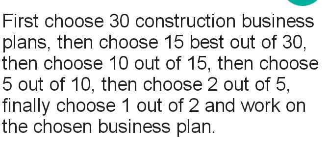 First choose 30 construction business plans | StudyX