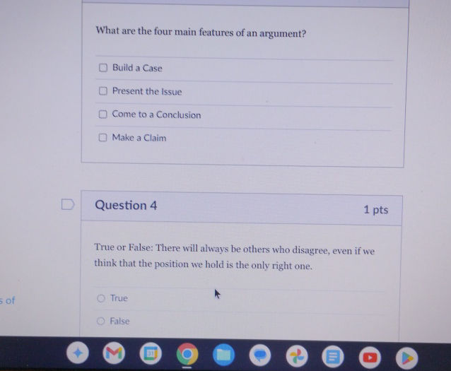 What are the four main features of an | StudyX