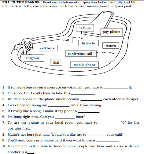 FILL IN THE BLANKS Read each statement or | StudyX