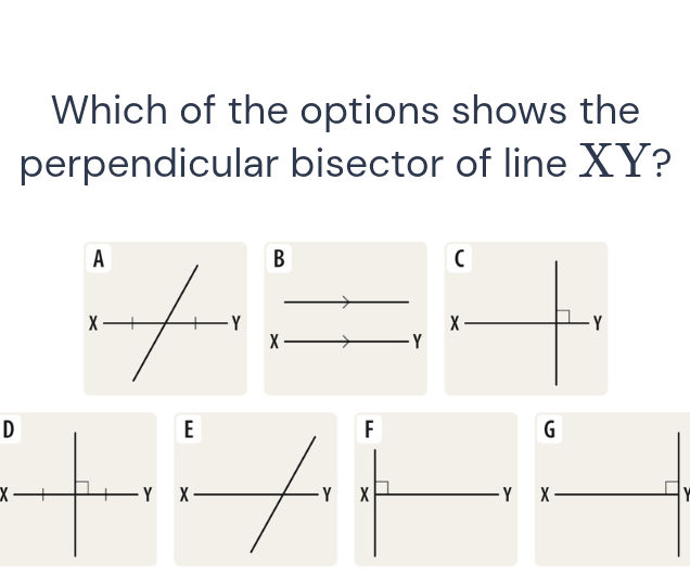 Which of the options shows the perpendicular | StudyX