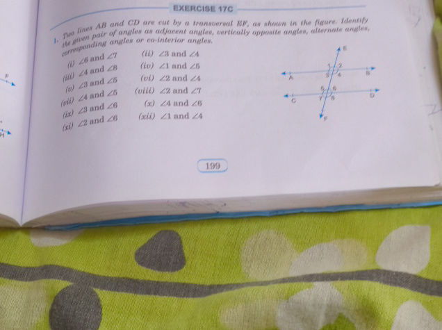 EXERCISE 17C 1 Two lines AB and CD are cut | StudyX