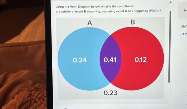 Using the Venn Diagram below what is the | StudyX