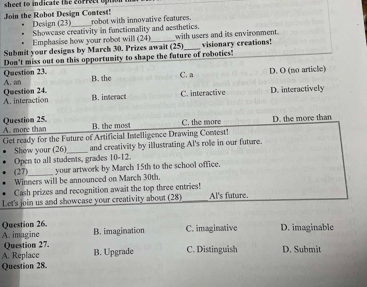 Join the Robot Design Contest Design | StudyX