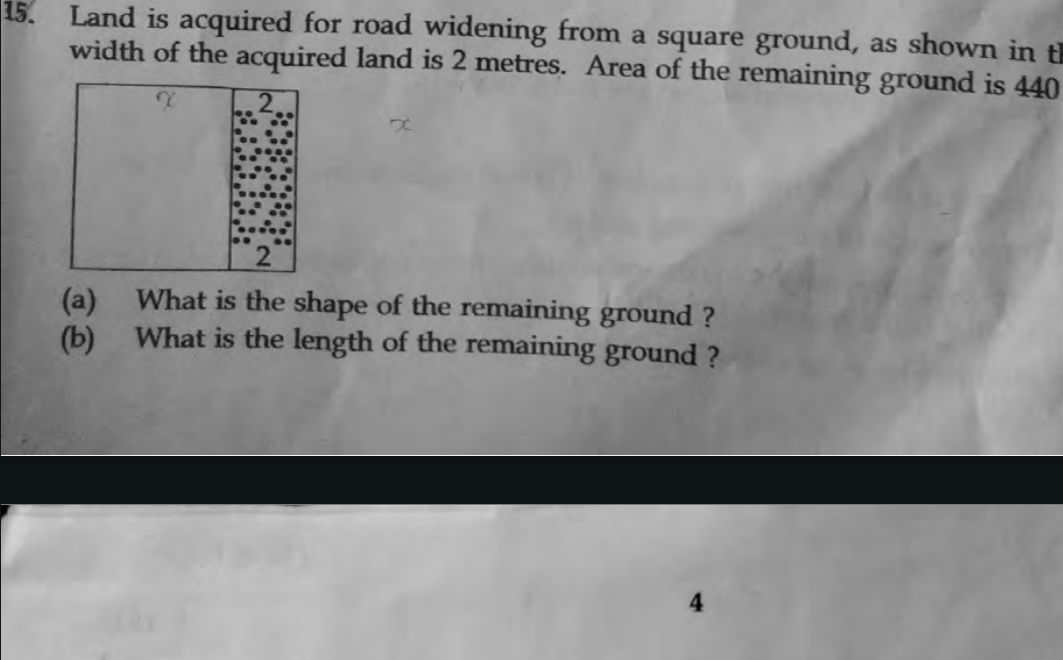 15 Land is acquired for road widening from a | StudyX