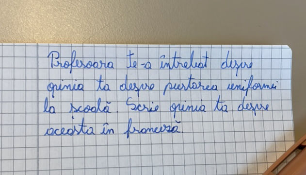 Professora te-a ntrebat despre opinia ta | StudyX