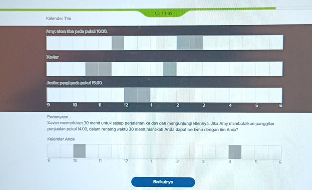 Kalender Tim Amy akan tiba pada pukul 1000 | StudyX