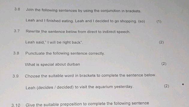 36 Join the following sentences by using the | StudyX