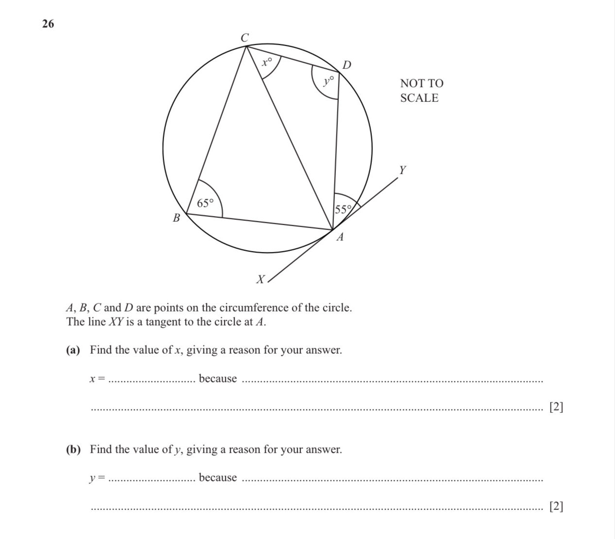 A B C and D are points on the circumference | StudyX